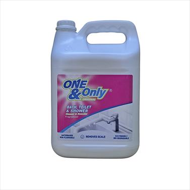 ONE & ONLY BATH TOILET & SHOWER CLEANER & DESCALER 5LTR – ABF Distributors